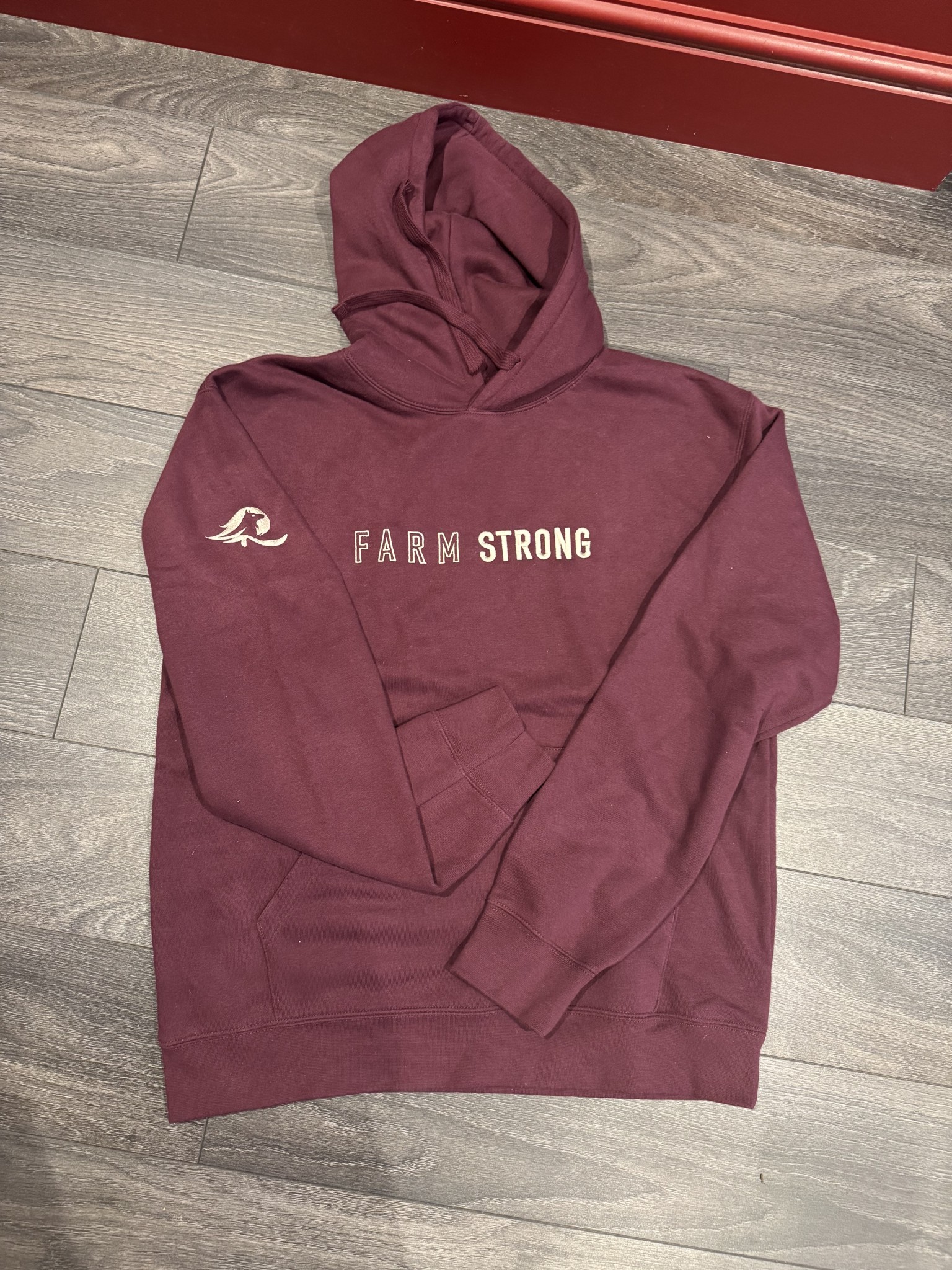 Farm Strong Hoodie - Red Shepherdess