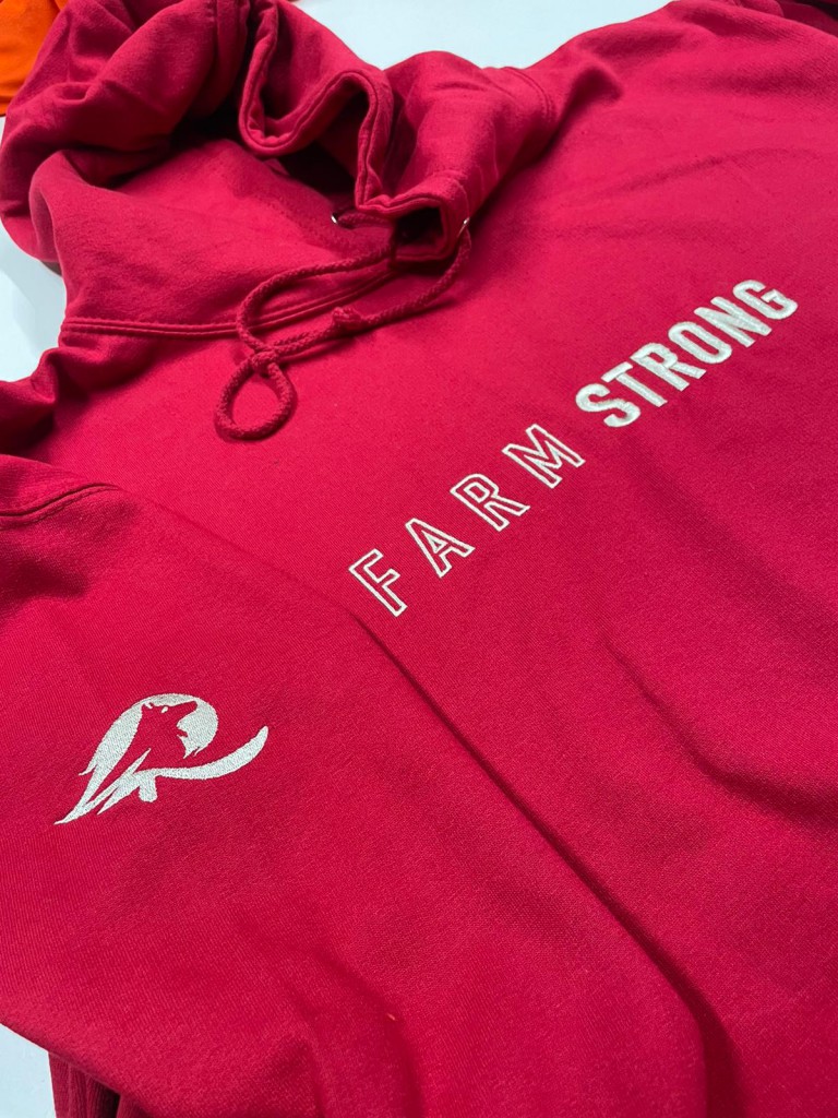 Farm Strong Hoodie - Red Shepherdess